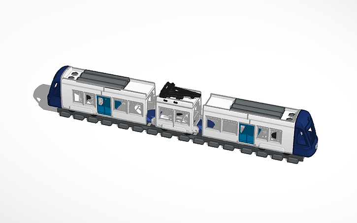 3D design Link Light Rail Train - Tinkercad