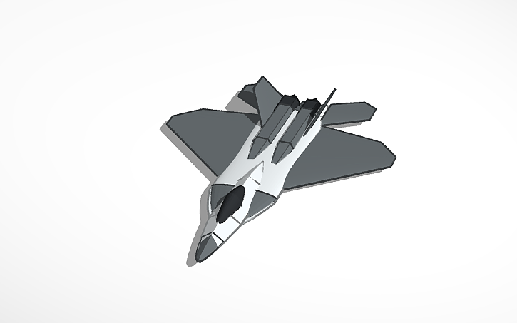 3D design F-22 Raptor - Tinkercad