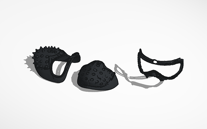 3D design wrench mask face - Tinkercad