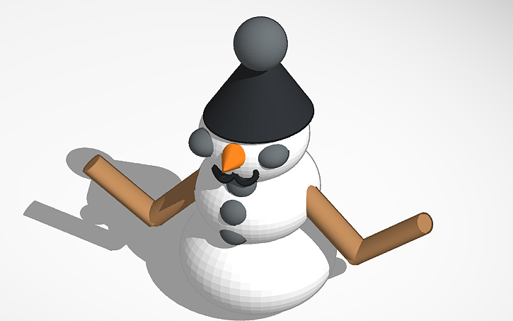 3D design Snowman - Tinkercad