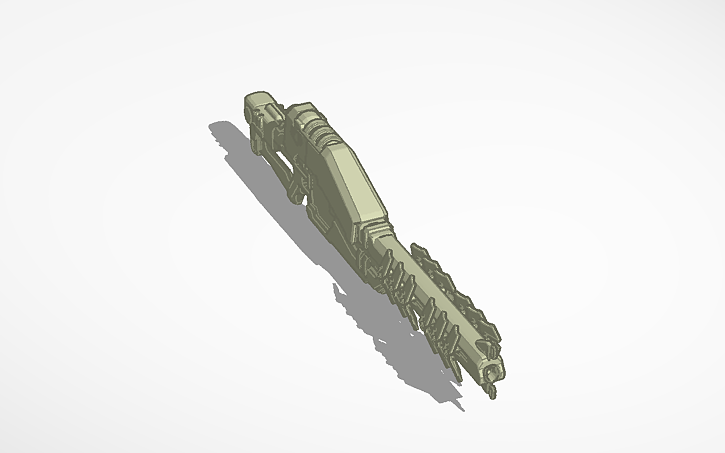 3D design Icebreaker exotic sniper rifle - Tinkercad
