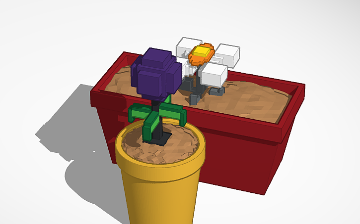 3D design [Minecraft] Dangerous Flowers - Tinkercad