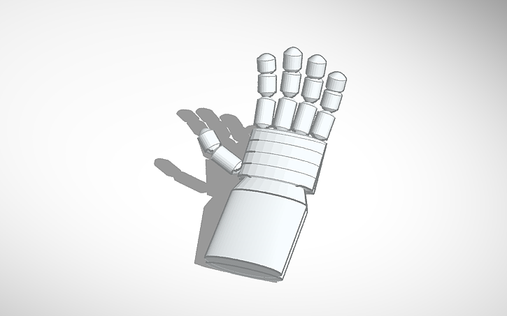 3D design hand - Tinkercad