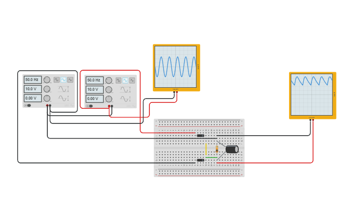Circuit design Full Wave Rectifier with Filter - Tinkercad