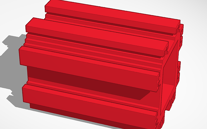 3D design Simple Stackable Cubby - Tinkercad