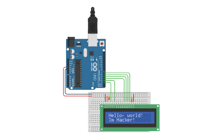 Circuit design ARDUINO LCD - Tinkercad