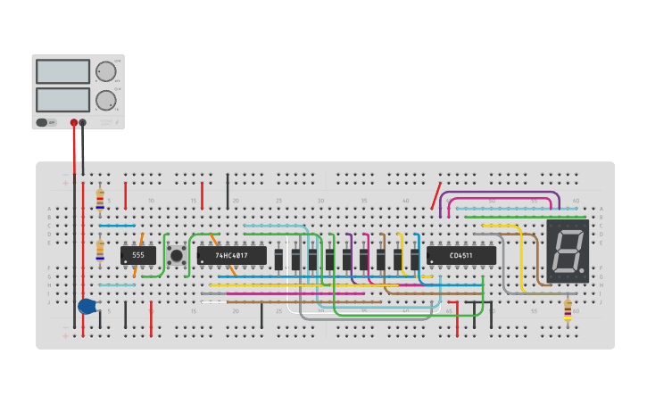Circuit design DLD Project DSU - Tinkercad