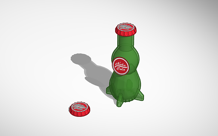 3D design Nuka Cola bottle - Tinkercad