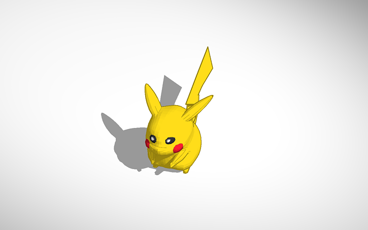 3D design Pikachu - Tinkercad