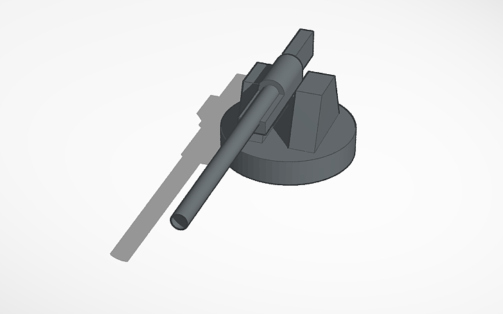 3D design 5 Inch turret Gun(Sim lab)(Fireable!) - Tinkercad