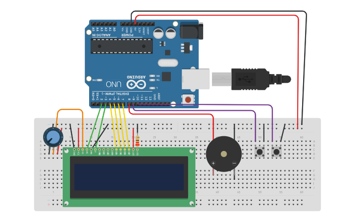 Circuit design Arduino Clock - Tinkercad