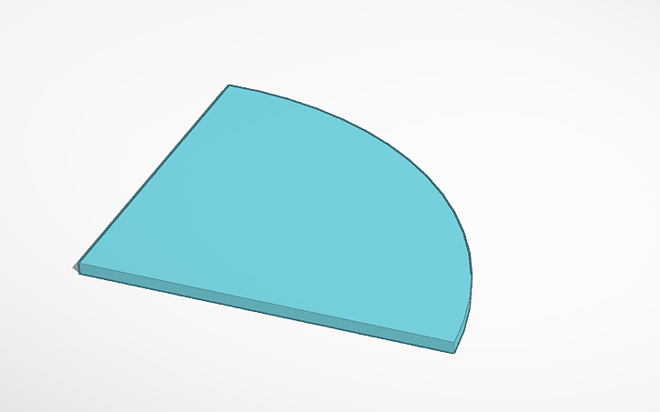 3D design Quarter Round - Tinkercad