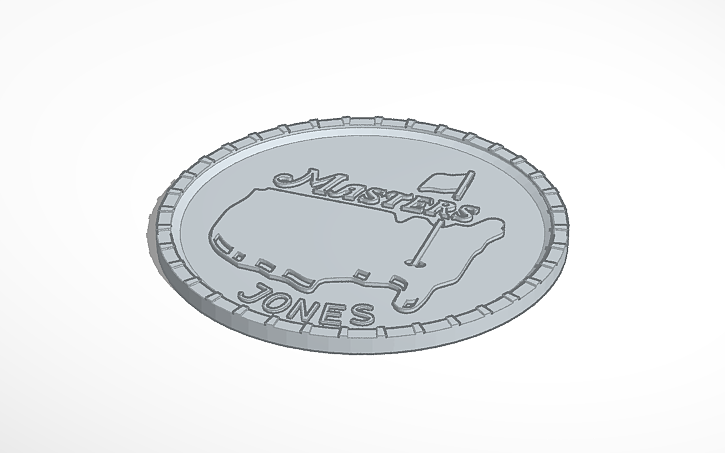 3D design Masters Ball Marker - Tinkercad