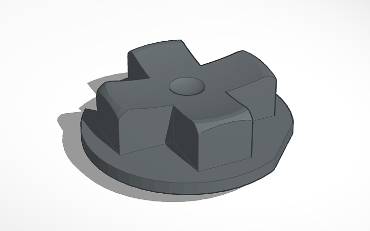 3D design Concave Gameboy Pocket D-Pad (no arrows) - Tinkercad