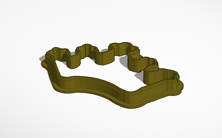 3D design crown cookie cutter - Tinkercad