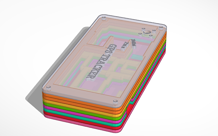 3D design Raspberry PI GPS Case - Tinkercad