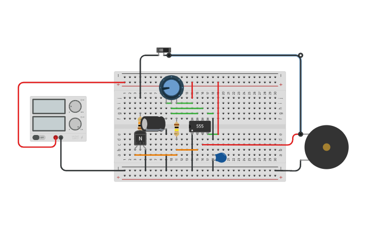Circuit design digital clock using 555 ic - Tinkercad