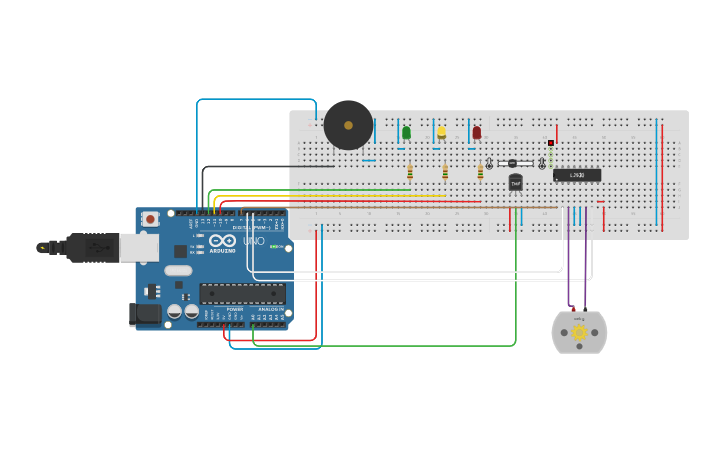 Circuit design Final Assignment Heat Detector - Tinkercad