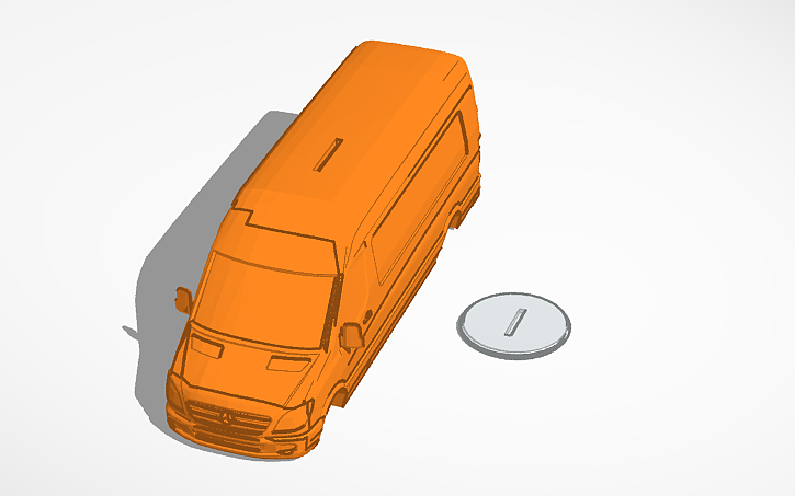 3D design Mercedes Sprinter Spardose - Tinkercad