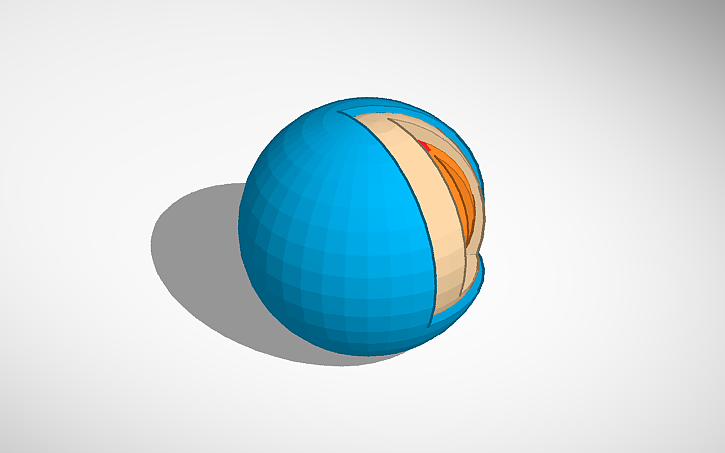 3D design Layer of Earth - Tinkercad