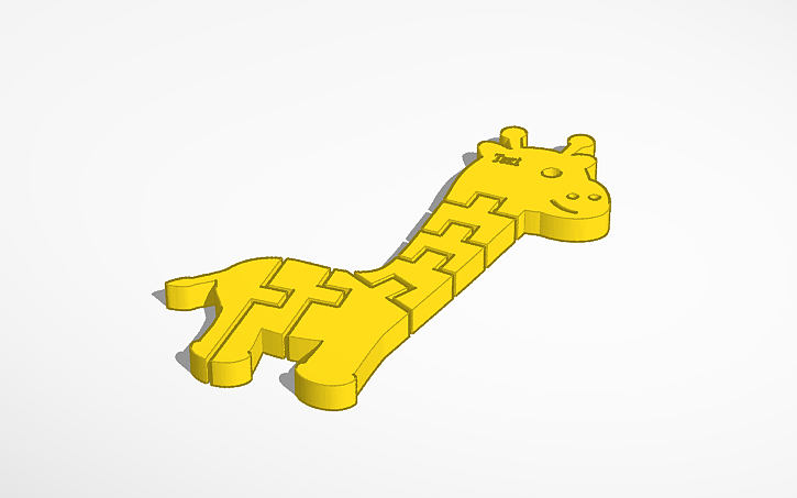 3D design Flexi-animals 1 (giraffe) - Tinkercad