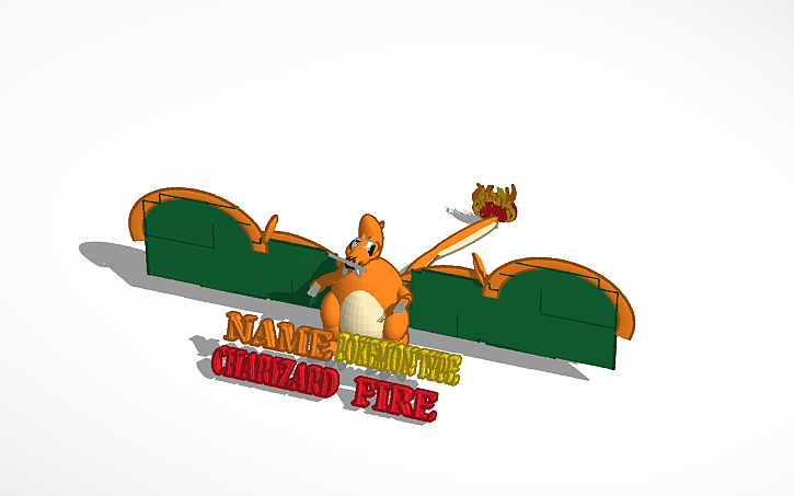 3D design charizard - Tinkercad