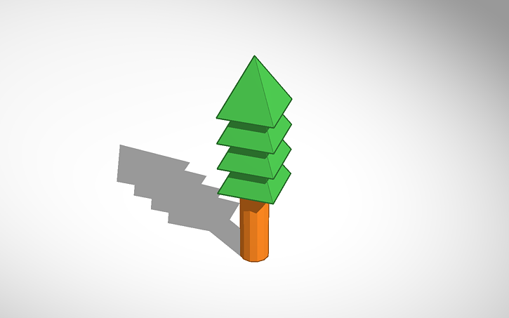 3D design Low-Poly Tree - Tinkercad