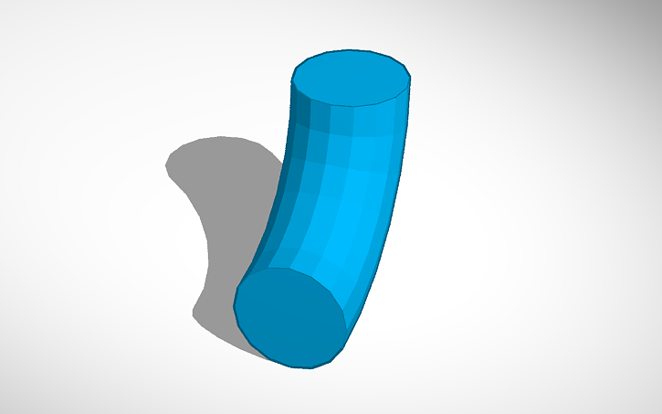 3D design 90 degree curved cylinder - Tinkercad