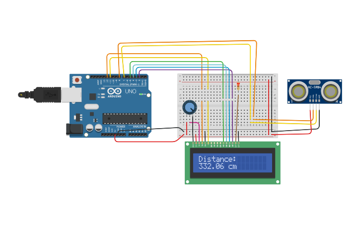 Circuit design distance - Tinkercad