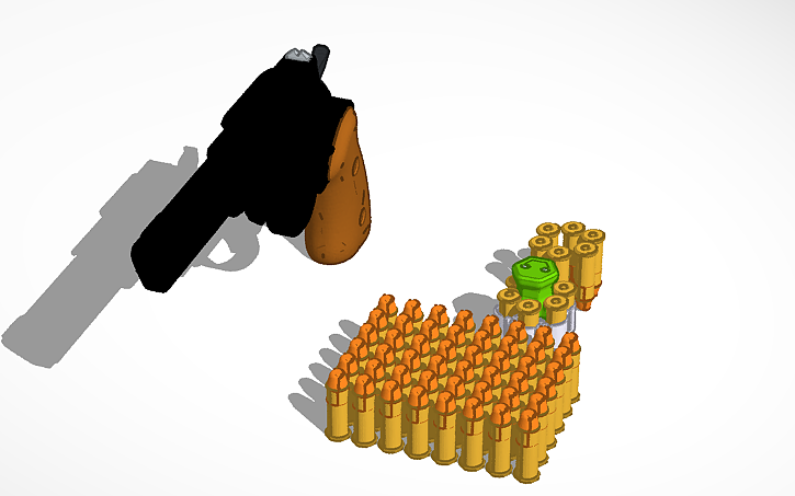 3D design .357 Magnum Revolver - Tinkercad