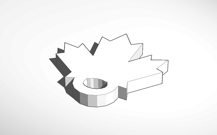 3D design Maple Leaf KeyChain - Tinkercad