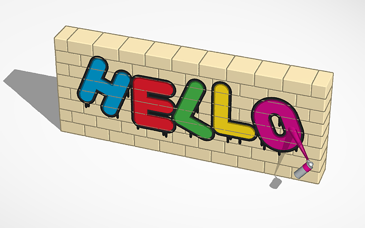 3D design GRAFFITI - Tinkercad