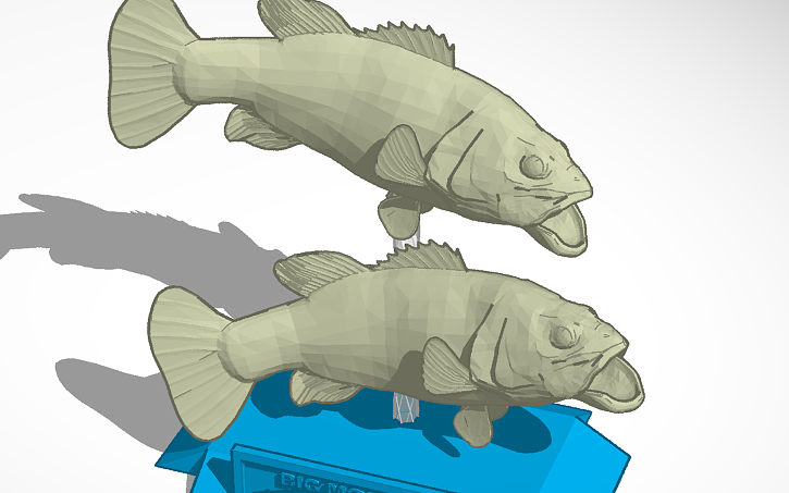 3D design Big Mouth Bass - Tinkercad