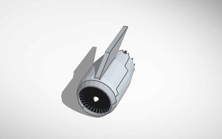 3D design Plane Engine - Tinkercad
