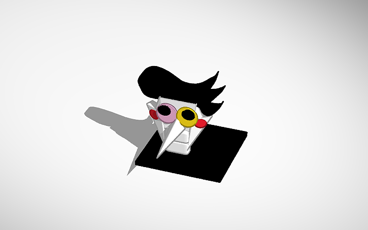 3D design animatronic spamton face - Tinkercad