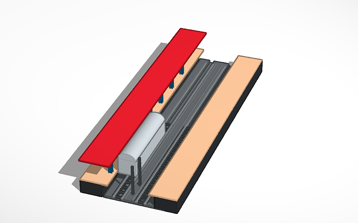 3D design Station Platform - Tinkercad