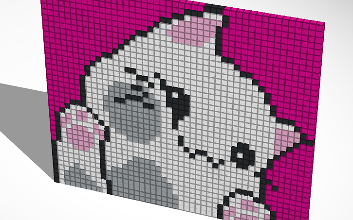 3D design kawaii cat - Tinkercad