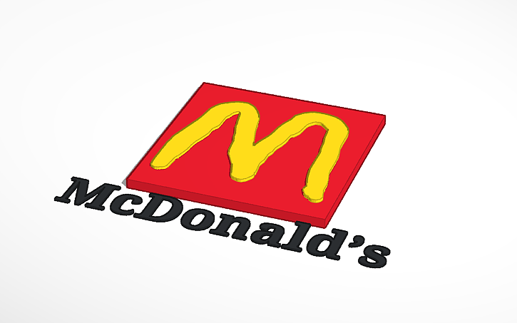 3D design McDonald’s logo - Tinkercad