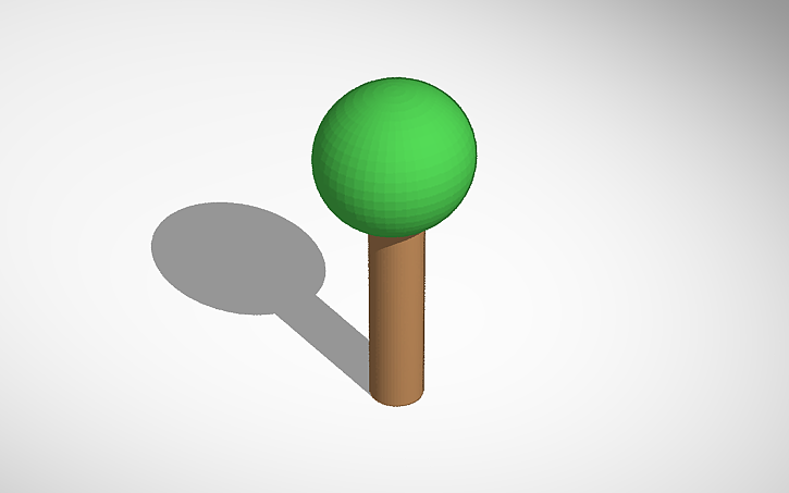 3D design Basic tree - Tinkercad