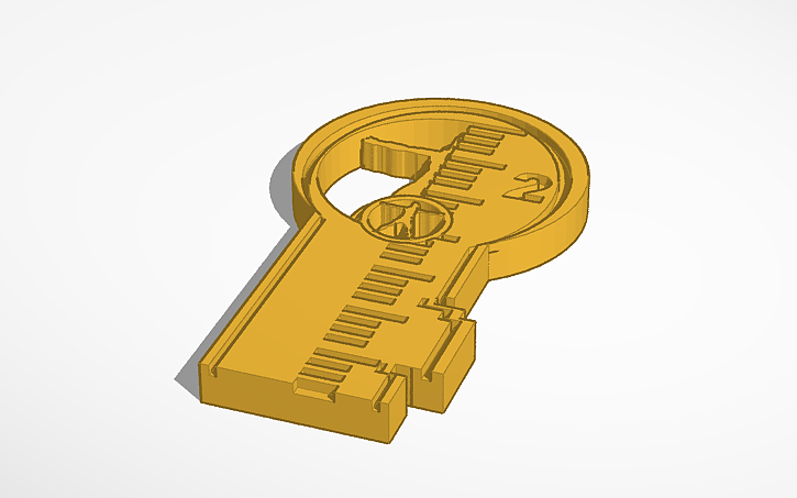 3D design 2 Inch Key Locke & Key - Tinkercad