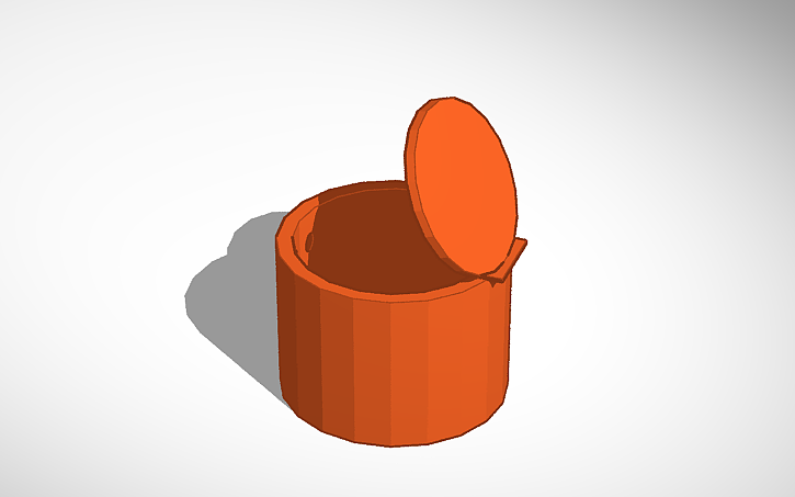 3D design Automatic Dust-Bin - Tinkercad