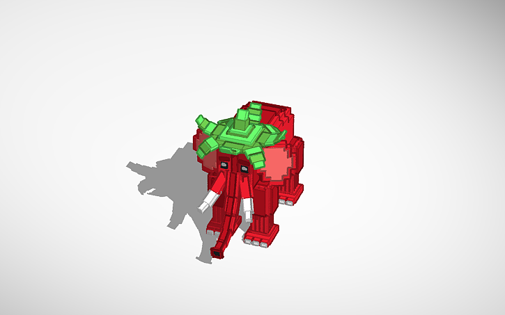 3D design Strawberry Elephant (Slightly Remodeled!) - Tinkercad