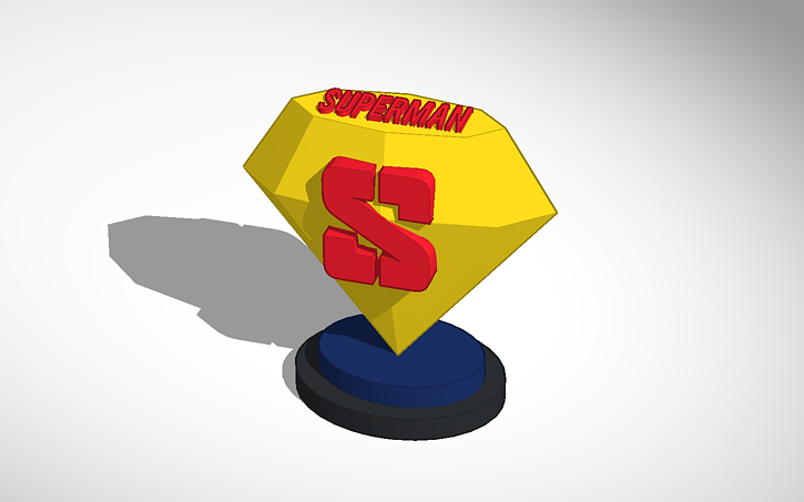 3D design Superman - Tinkercad