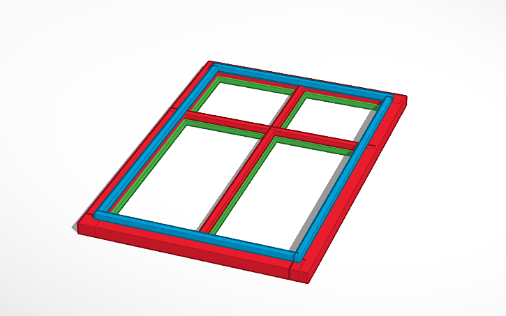 3D design single Window - Tinkercad
