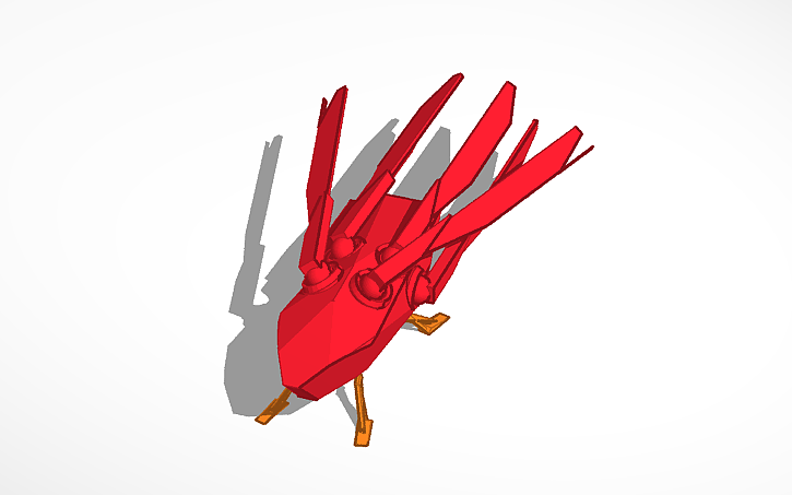 3D design Ornithopter 3D prop - Tinkercad