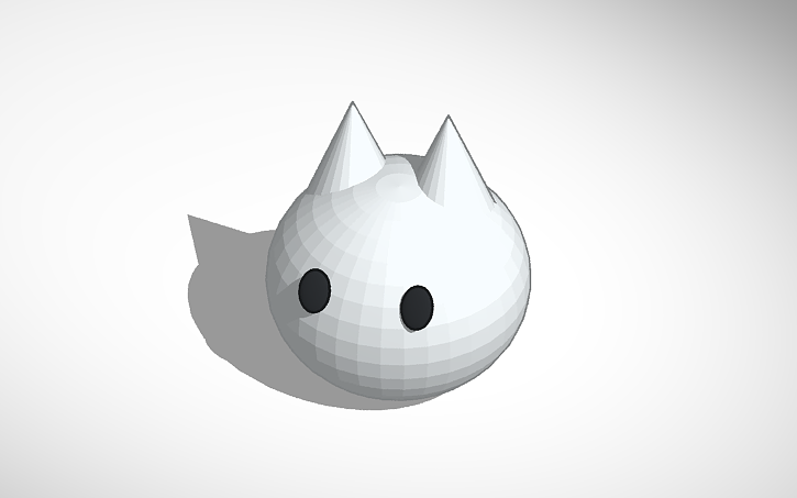 3D design cute cat - Tinkercad