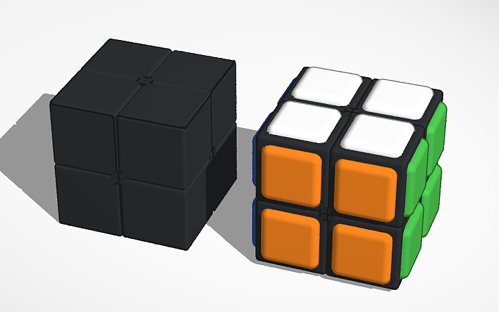 3D design 2X2 Rubik’s cube - Tinkercad