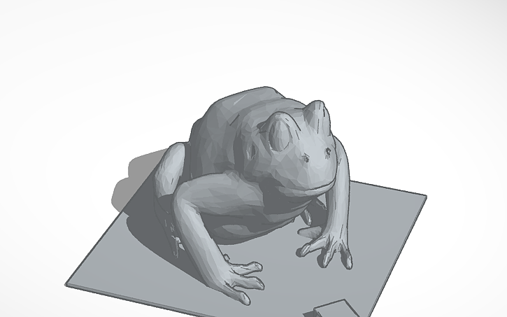 3D design BIG FROG STATUE - Tinkercad