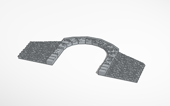 3D design Verkleidung Brücke Steinmauer H0 - Tinkercad