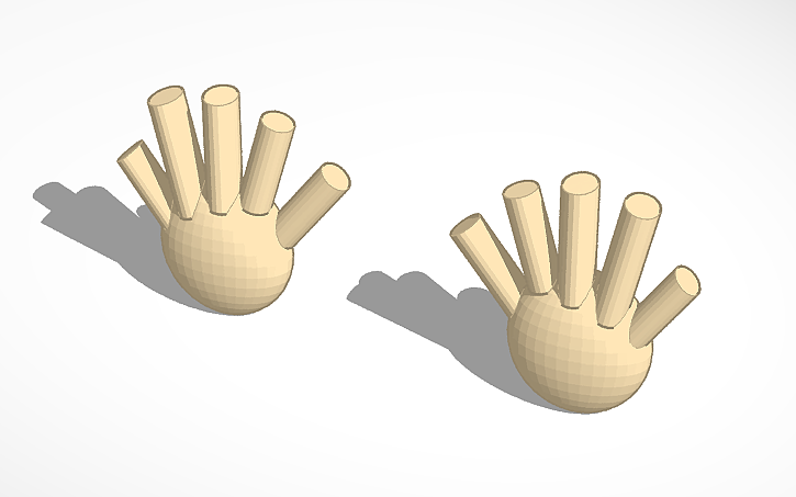 3D design hand - Tinkercad